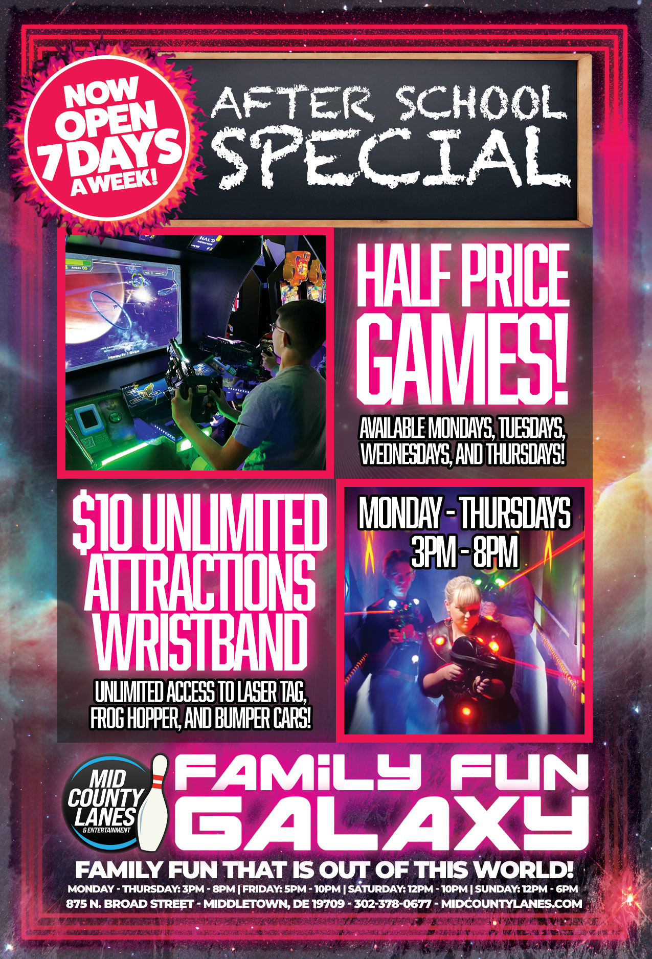 Family Fun Galaxy - Mid County Lanes And Entertainment